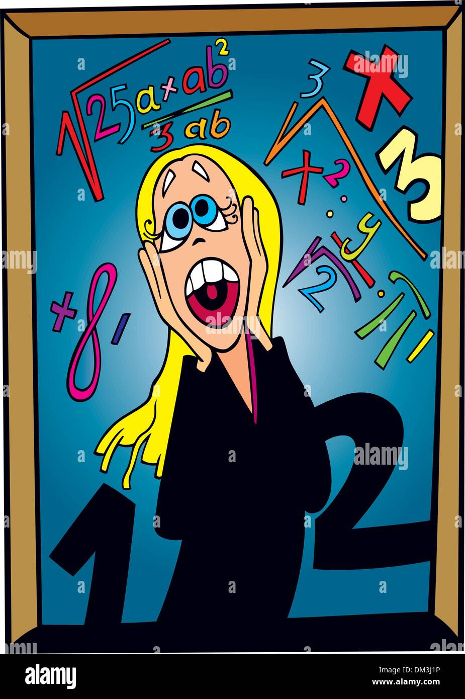 Girl fear scream Stock Vector Images - Alamy