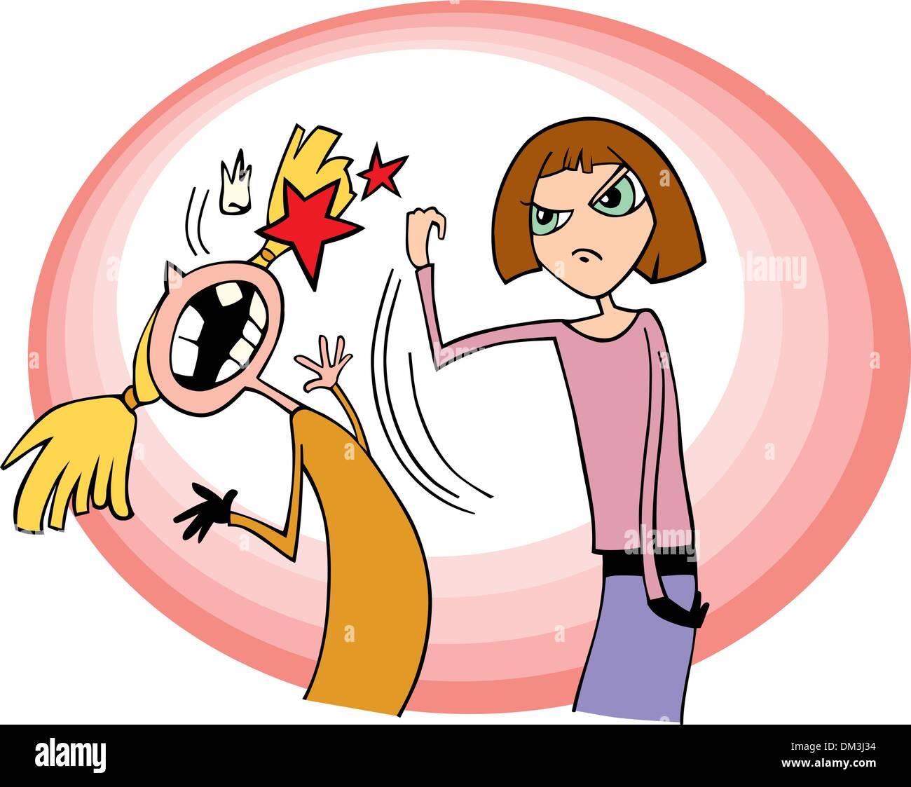 Fighting at school Stock Vector Images - Alamy