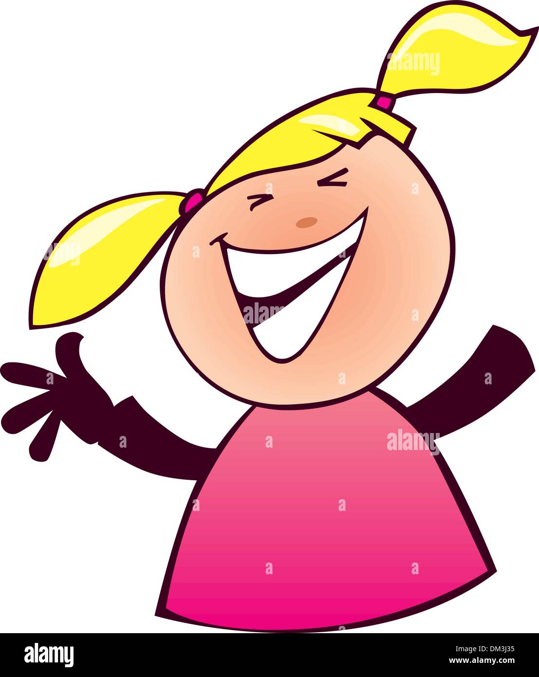 happy girl smiling Stock Vector Image & Art - Alamy