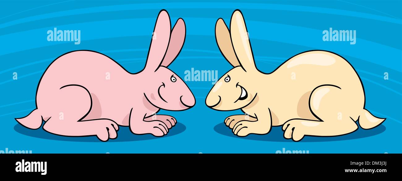Two cartoon bunnies hi-res stock photography and images - Alamy