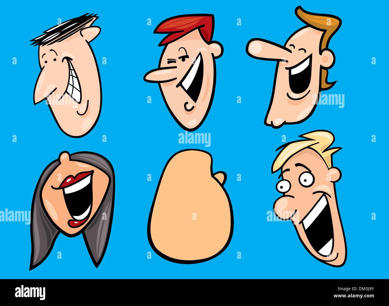 set of funny faces Stock Vector Image & Art - Alamy