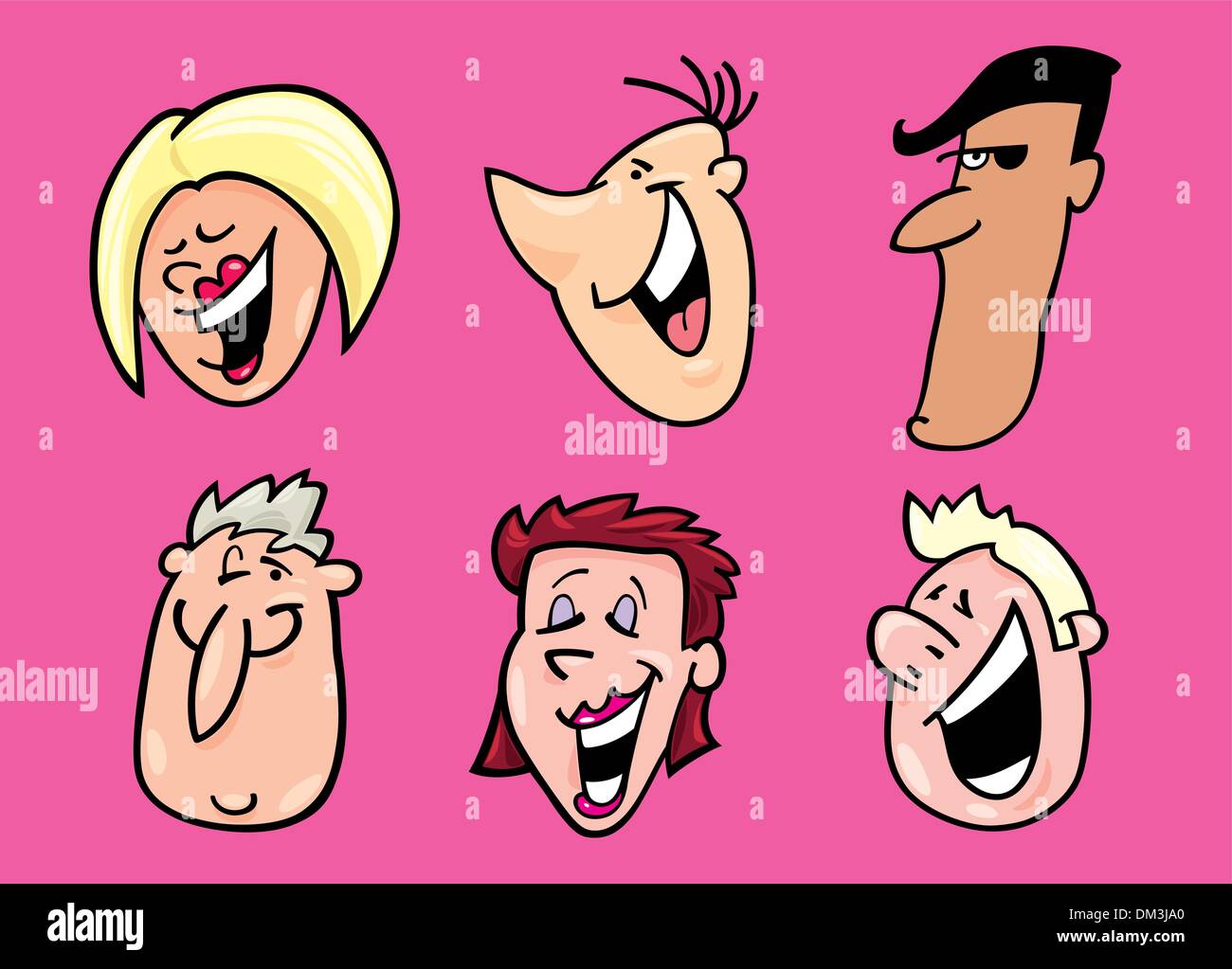 set of laughing faces Stock Vector Image & Art - Alamy