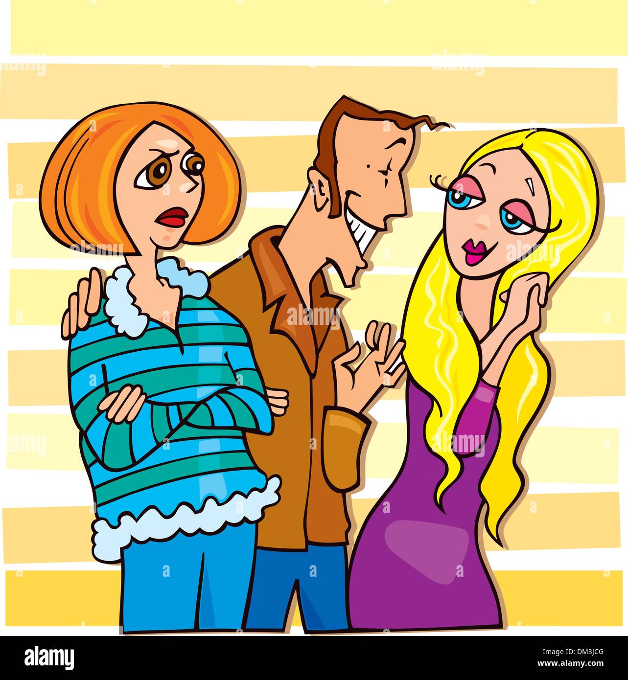 Jealous man Stock Vector Images - Alamy