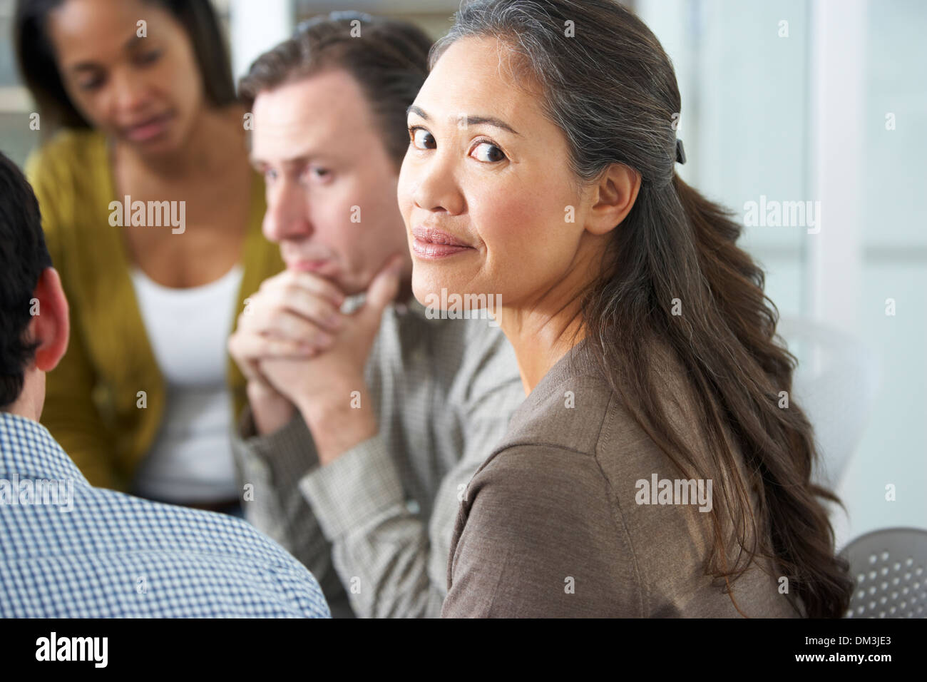 Meeting Of Support Group Stock Photo - Alamy
