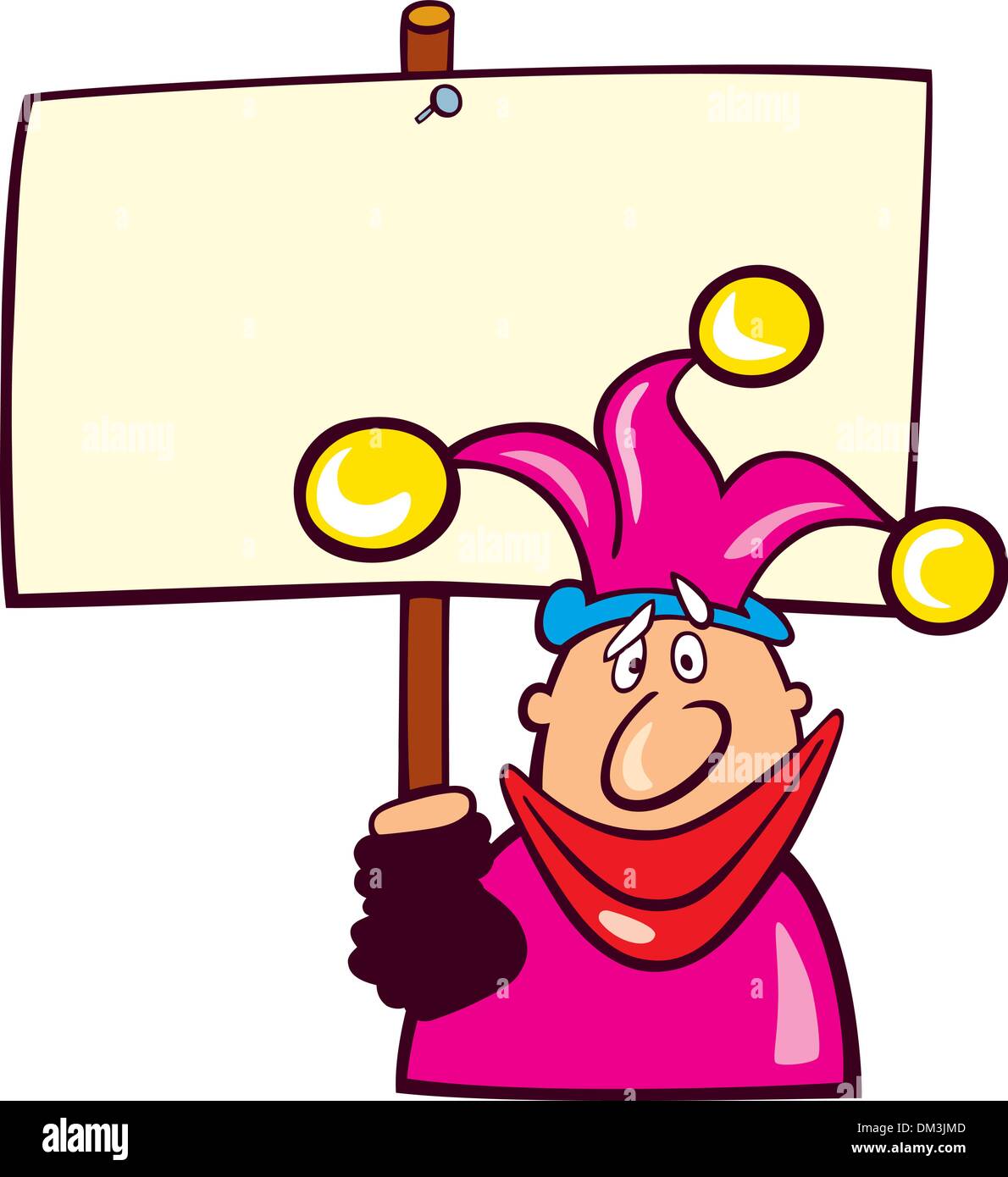 Funny Jester with Board Stock Vector Image & Art - Alamy