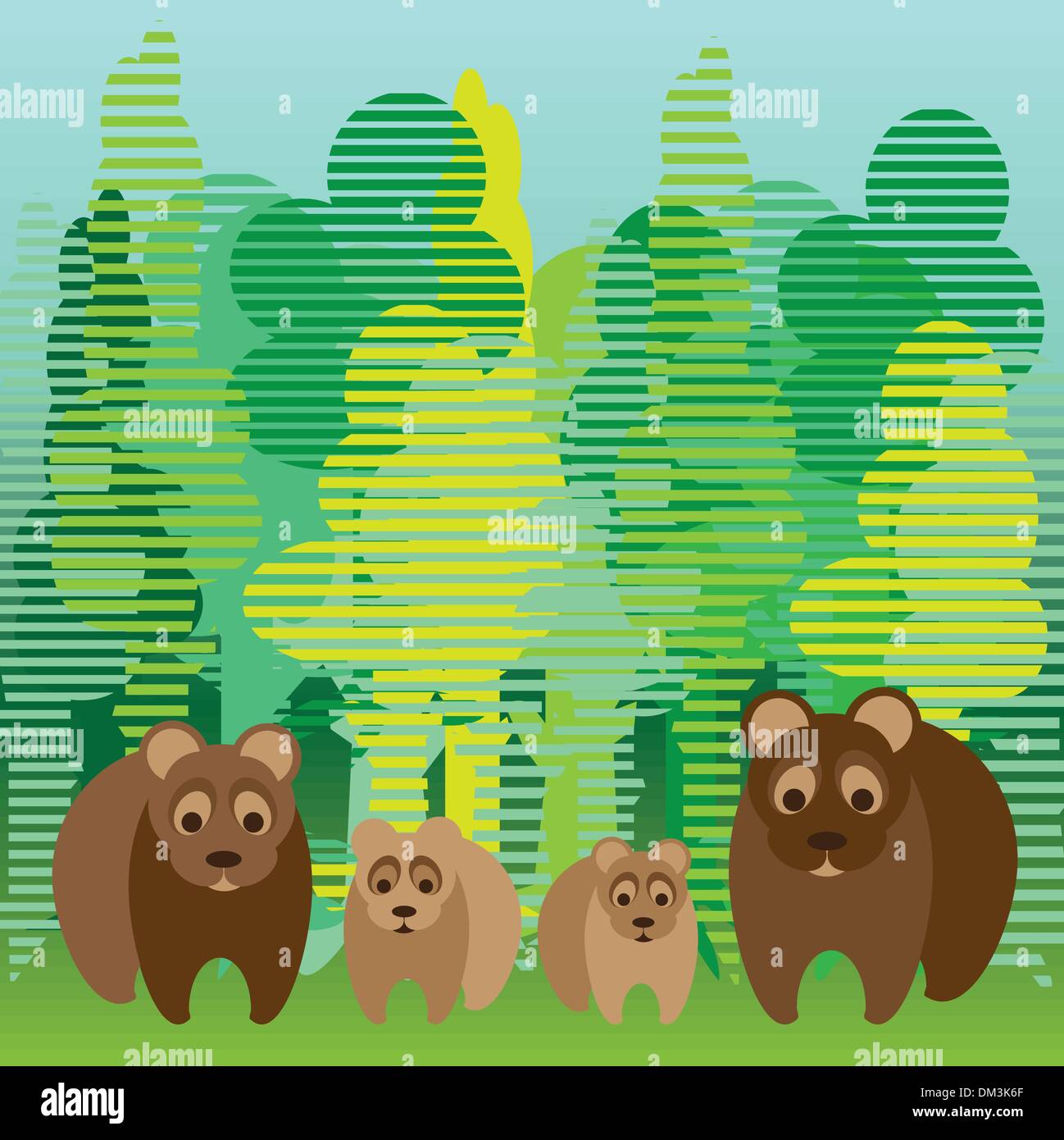Cute animals landscape Stock Vector Images - Alamy