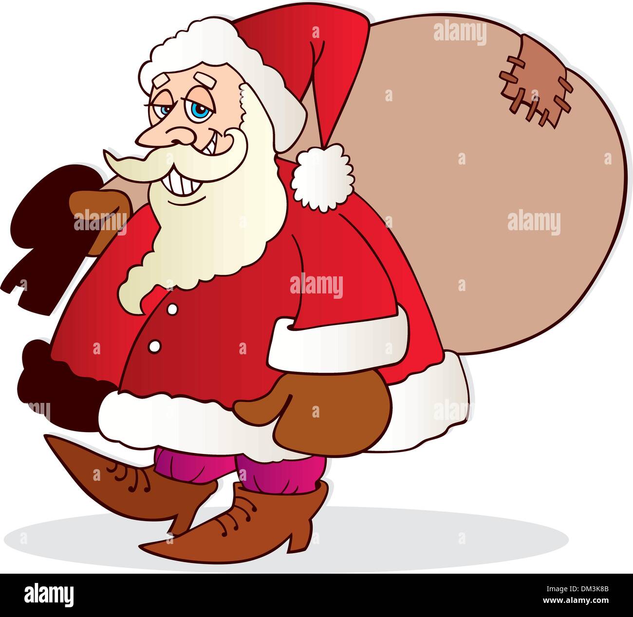 santa claus with sack Stock Vector Image & Art - Alamy