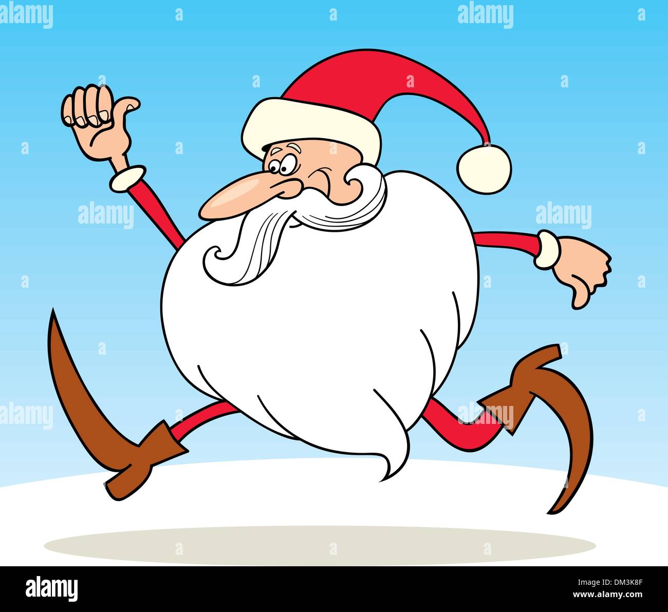 santa claus running Stock Vector Image & Art - Alamy