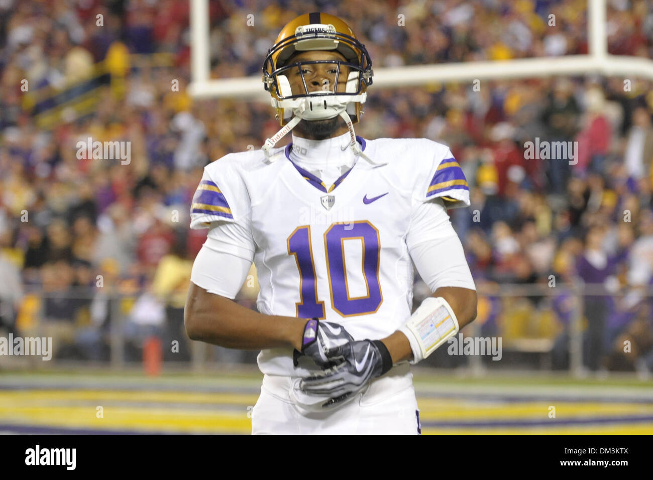 LSU running back, #10 Russell Shepard, prior to an SEC West game ...