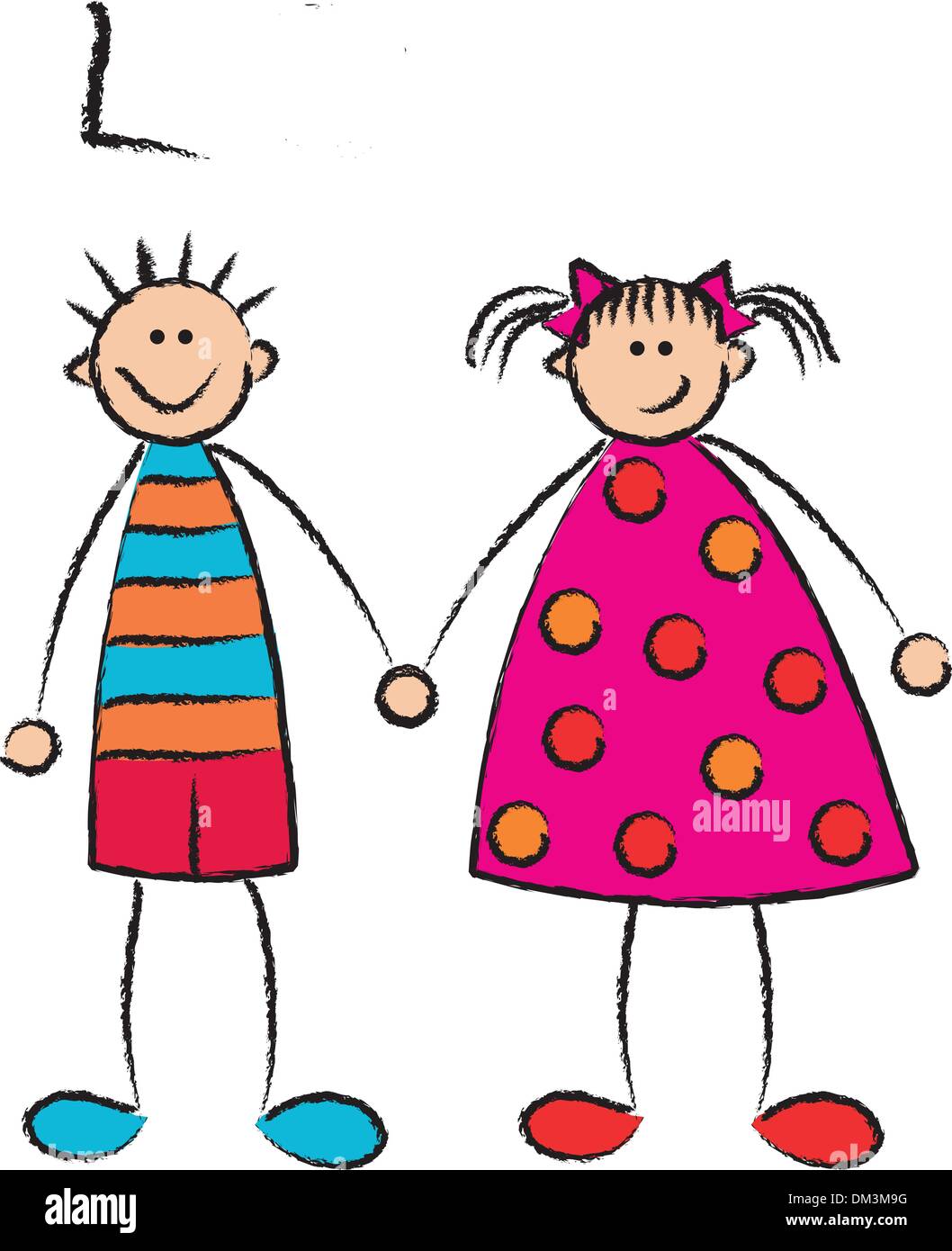 Smiling adorable kids in Stock Vector Images - Alamy