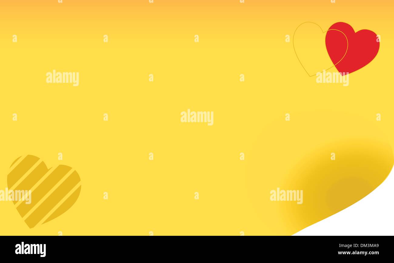 Blank paper yellow heart Stock Vector Images - Alamy