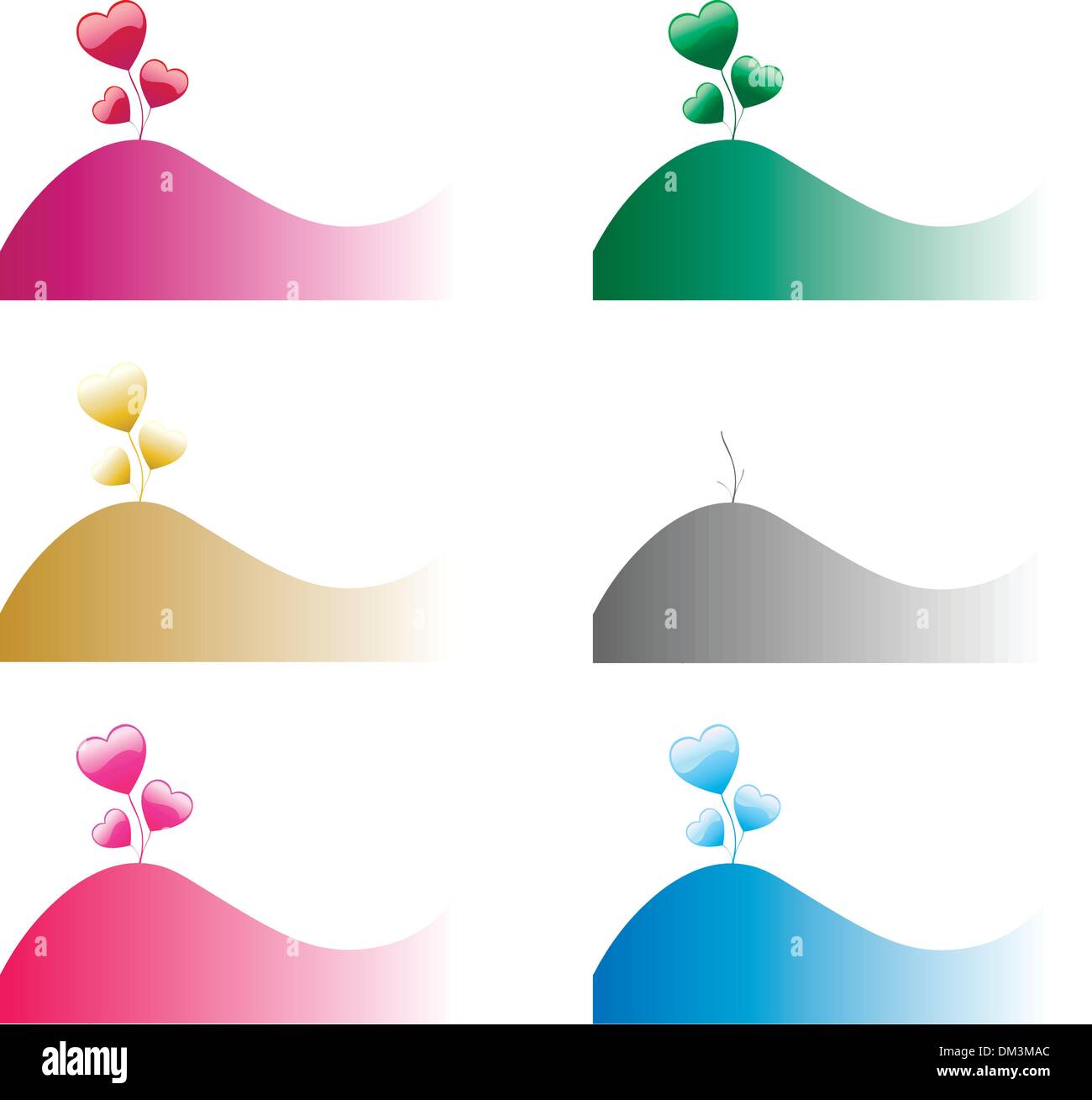 Pink heart balloons golden Stock Vector Images - Alamy