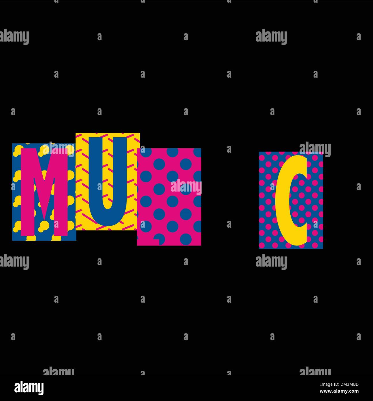 Music party funky retro image hi-res stock photography and images - Alamy