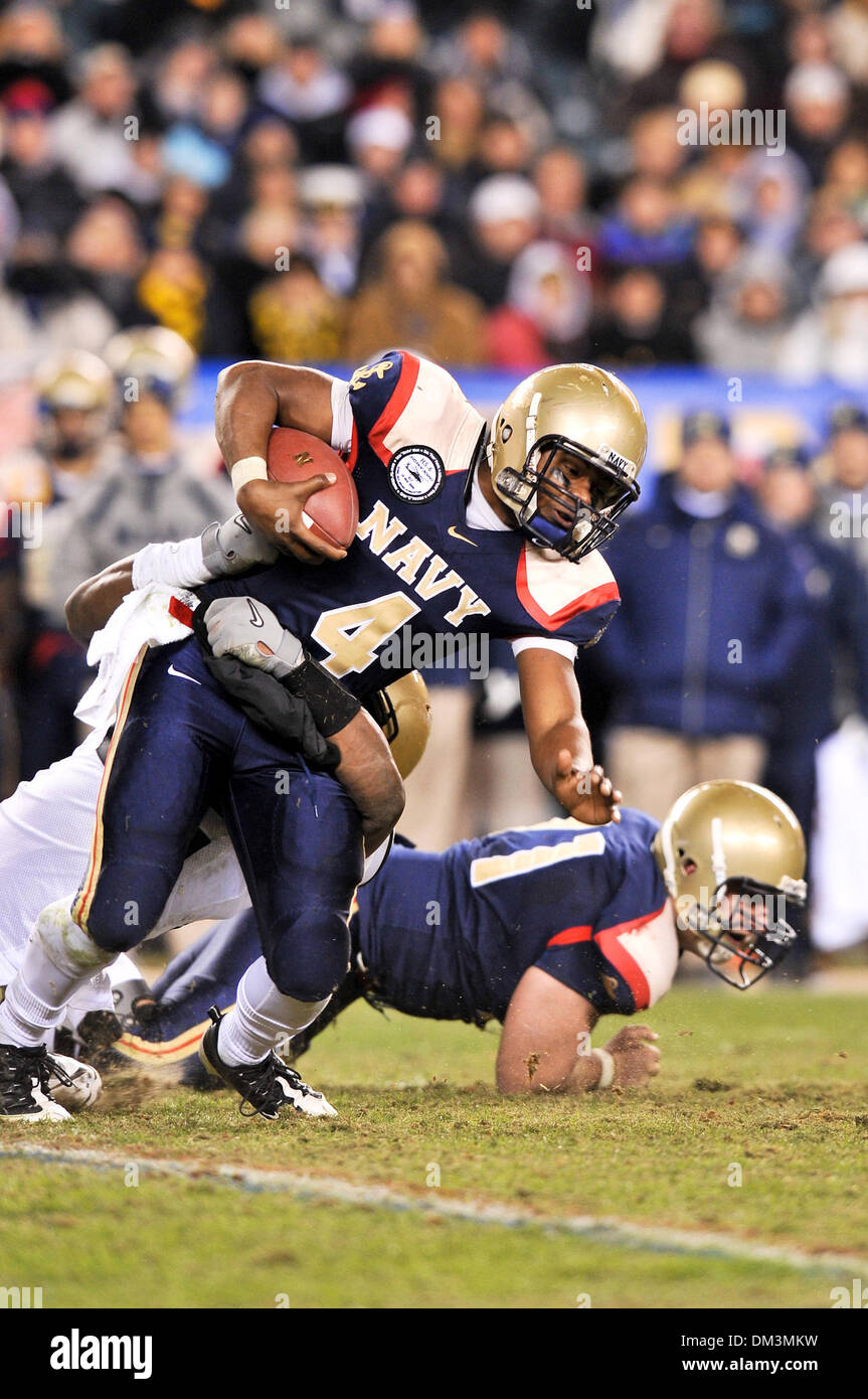 Philladelphia, Pennsylvania.Navy cornerback Caleb Lucas #4, game action ...