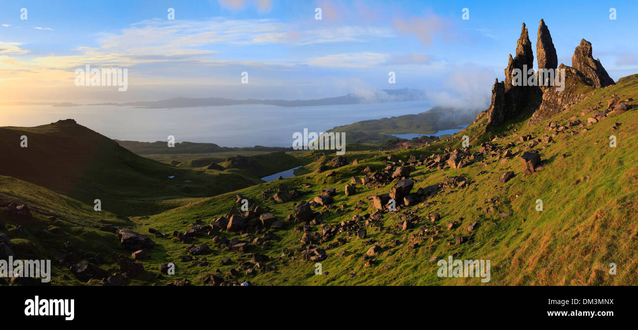 Cliff cliff needle Great Britain Europe Highland highlands sky Isle of ...