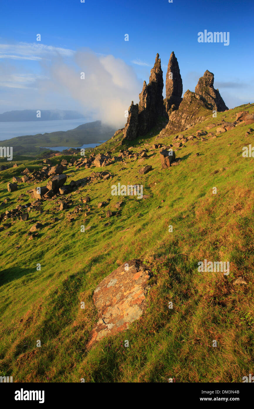 Cliff cliff needle Great Britain Europe Highland highlands sky Isle of ...