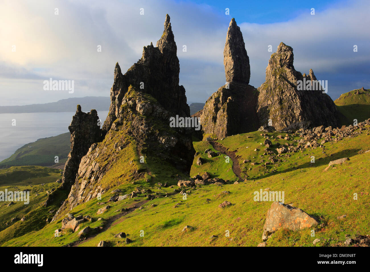 Cliff cliff needle Great Britain Europe Highland highlands sky Isle of ...