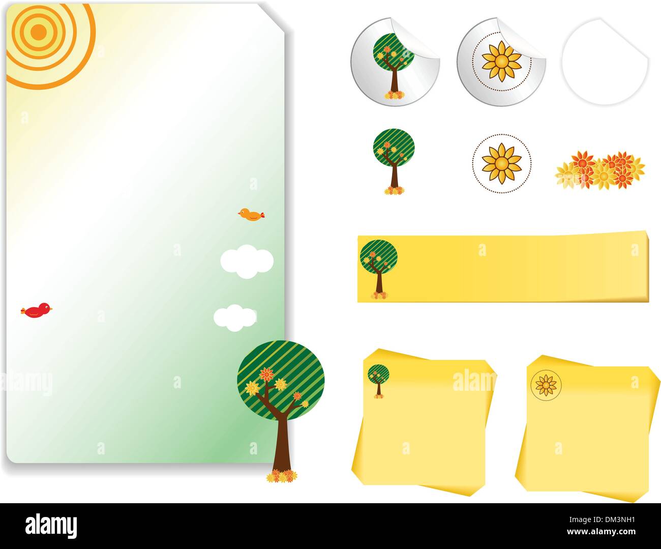 Retro Nature Kit Stock Vector Image & Art - Alamy