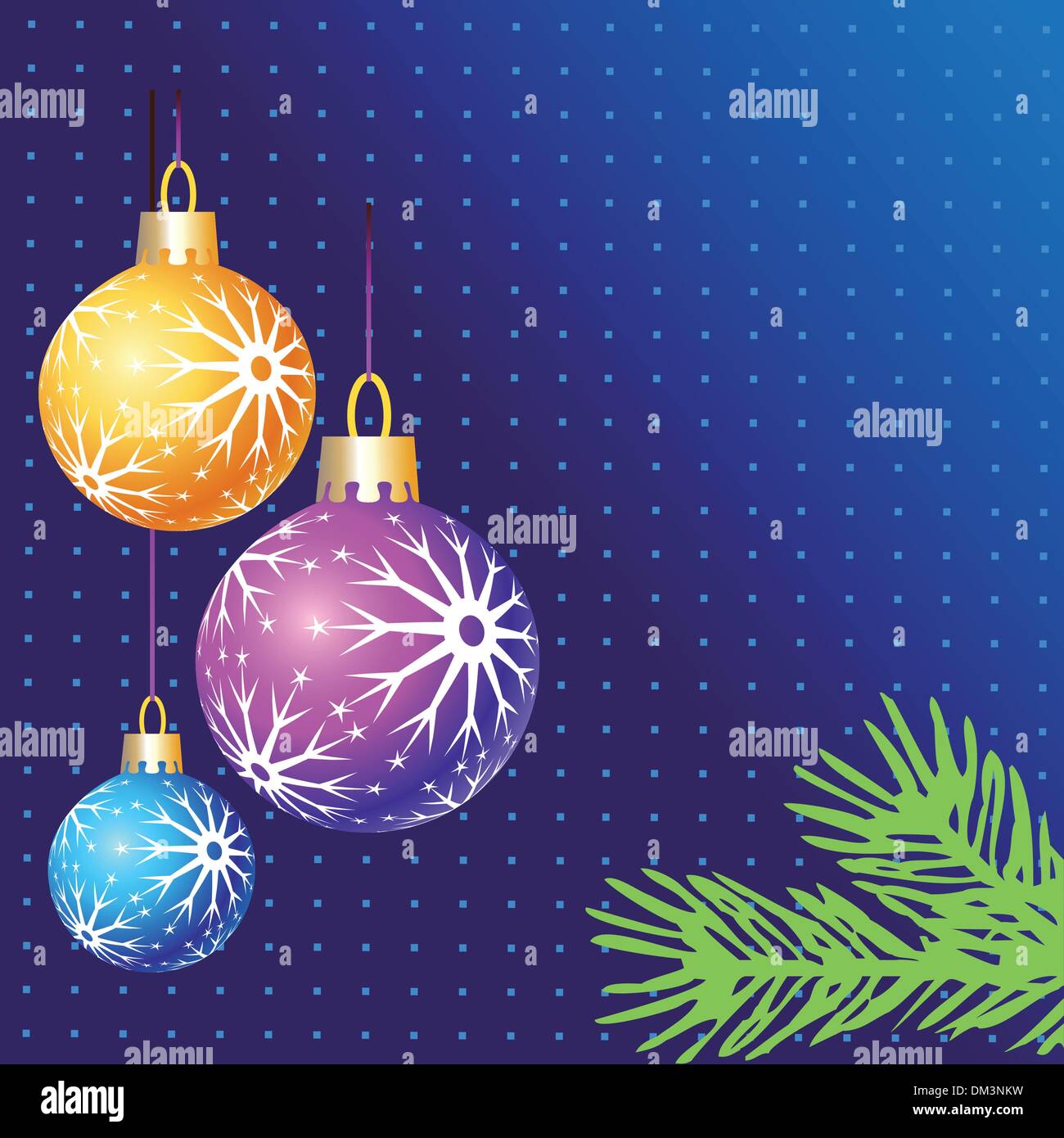 Christmas blue balls on Stock Vector Images - Alamy