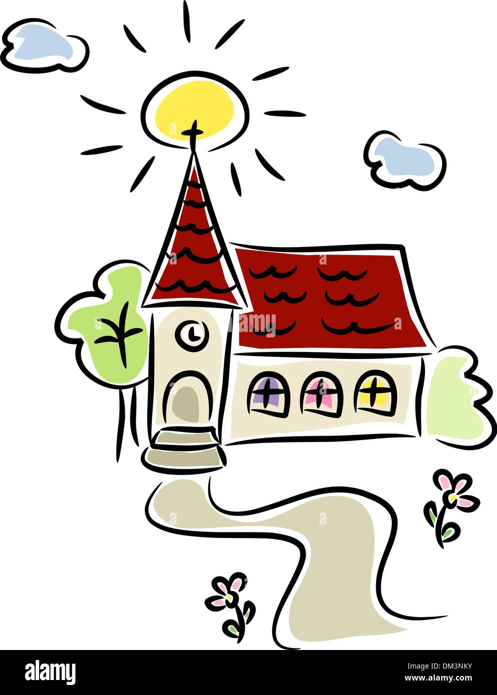 Church in nature Stock Vector Images - Alamy