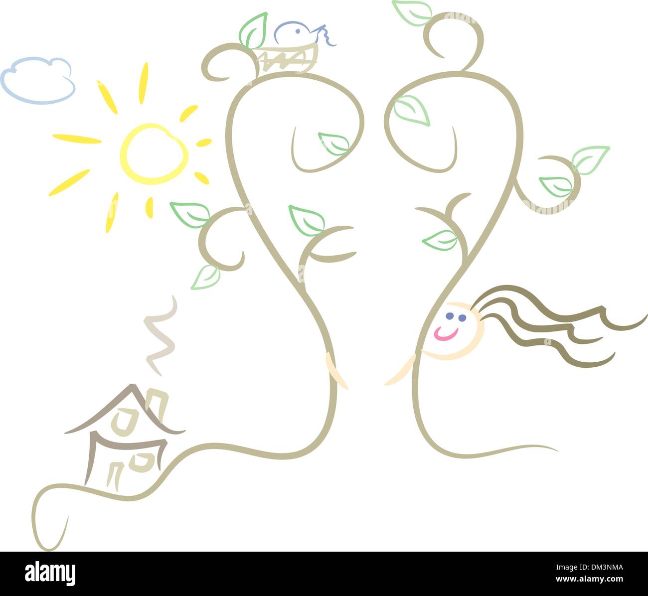 Spring garden in pastel colors Stock Vector Image & Art - Alamy