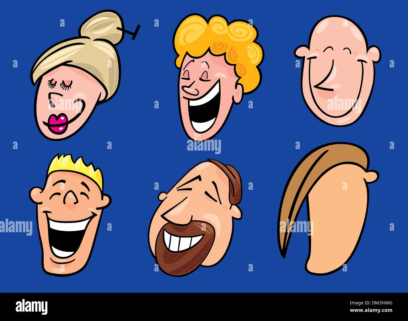 set of jolly faces Stock Vector Image & Art - Alamy