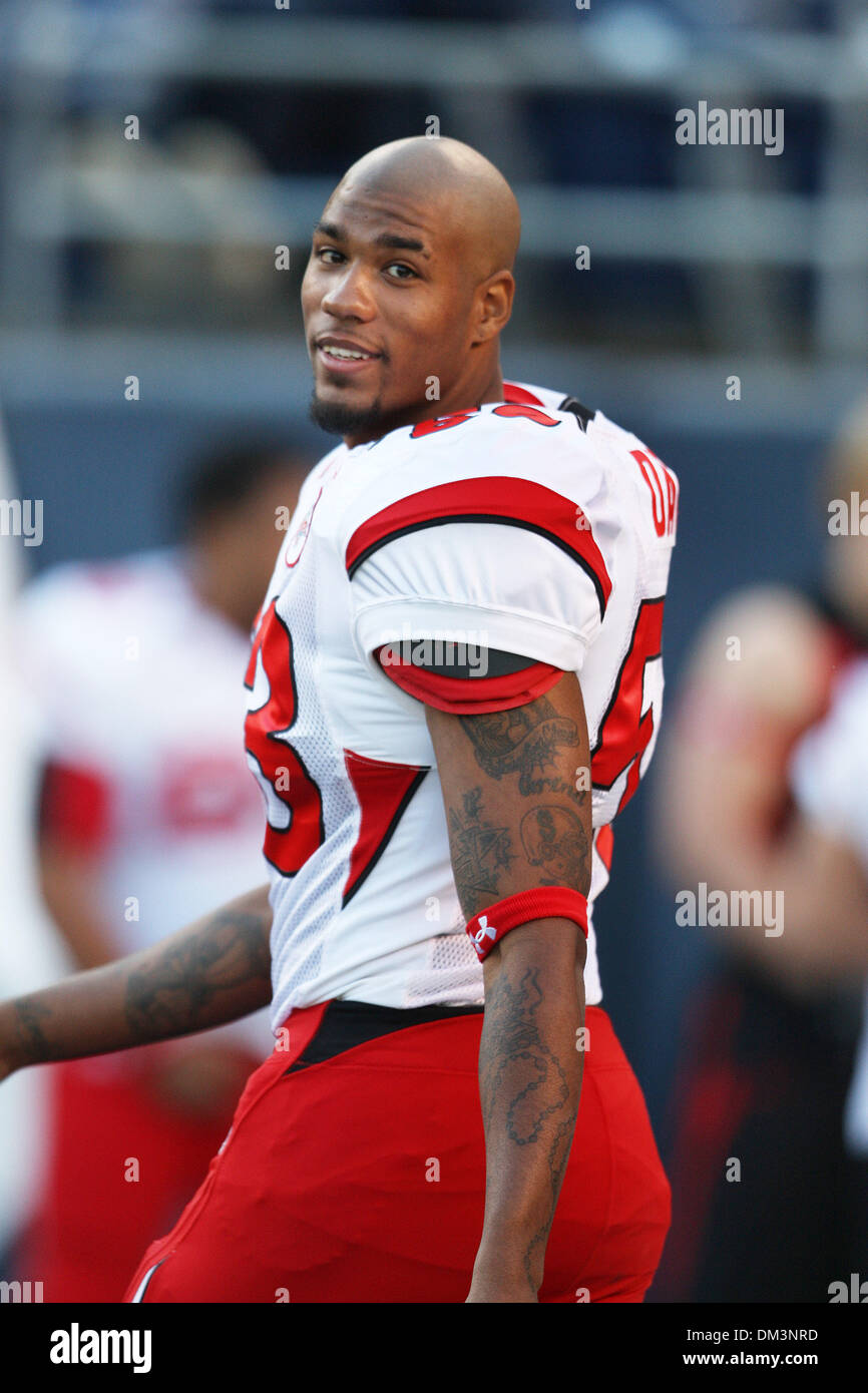 Utah Utes defensive end Eric Dago #53 checks out the stadium prior to ...