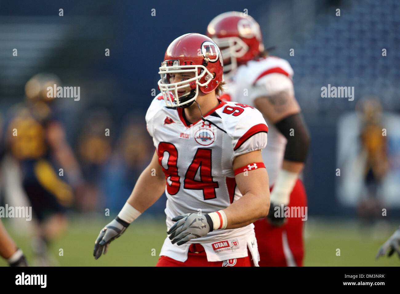 Utah Utes defensive tackle Christian Cox #94 gets fired up during warm ...