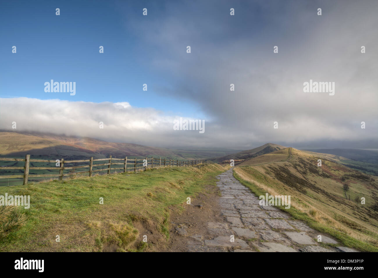 Views from Mam Tor In the peak district Derbyshire Sheffield Stock ...
