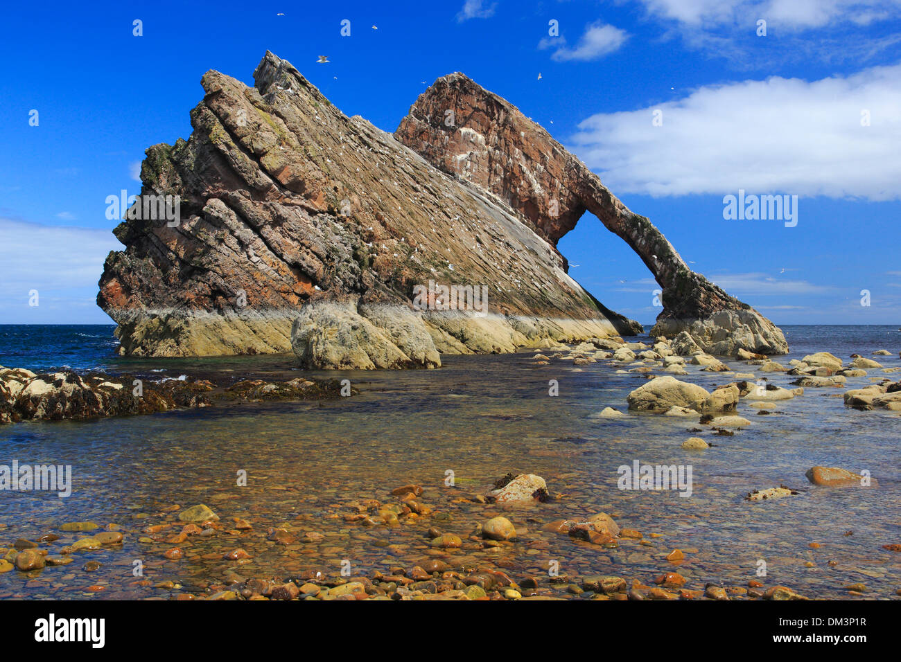 Arch curve Bow Fiddle Bow Fiddle rock cliff cliff water Great Britain ...