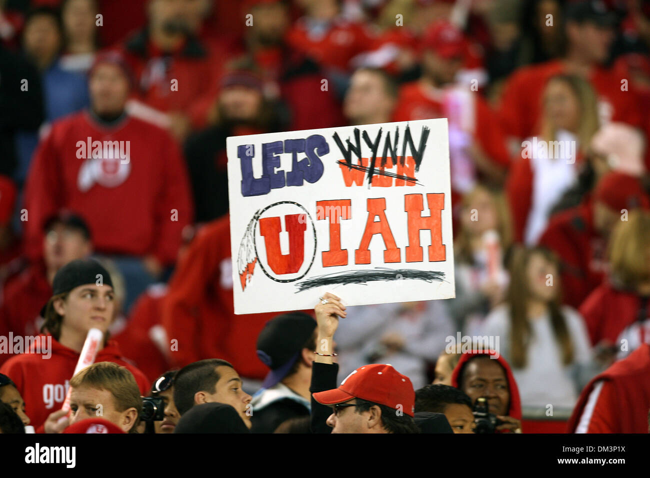 Utah Utes fans show support prior to game time at the Utah vs Cal ...