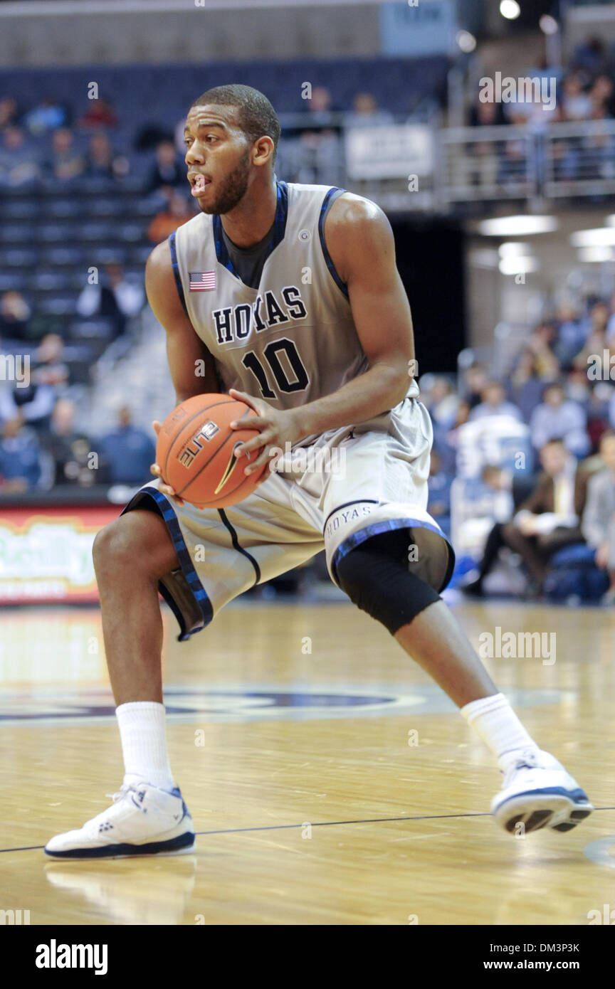 Washington DC. .Georgetown center Greg Monroe (10) during game action ...