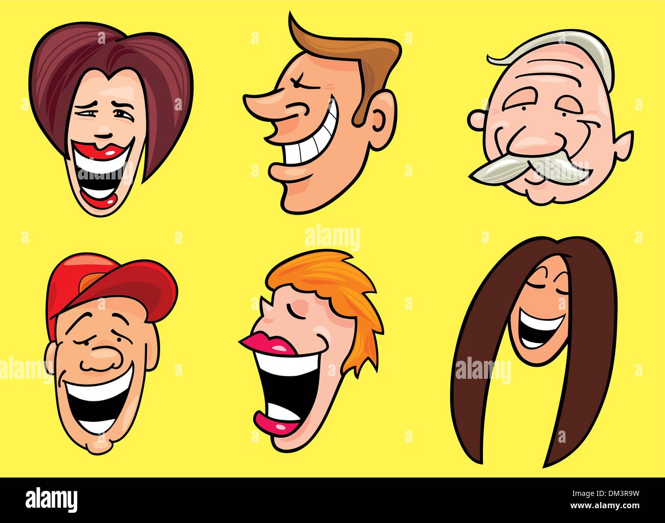 Smiling faces Stock Vector Images - Alamy