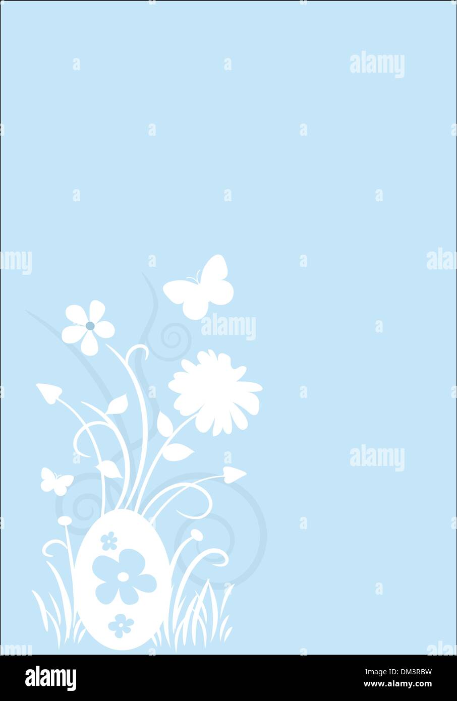 Floral easter background in blue Stock Vector Image & Art - Alamy