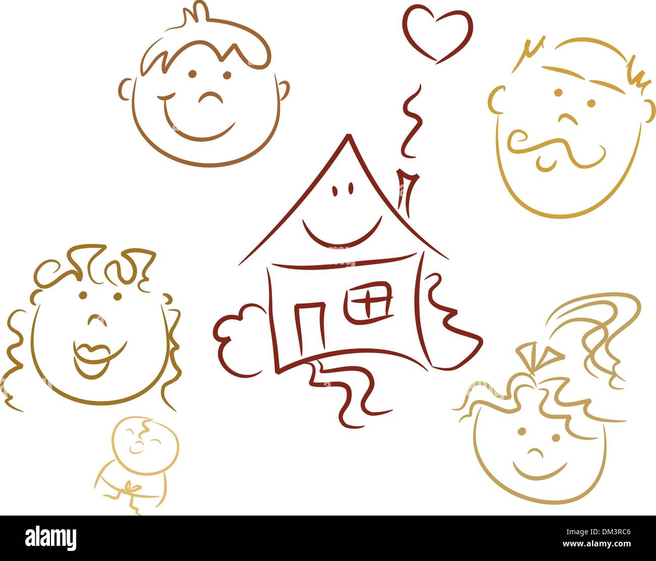 Happy family mom son dad Cut Out Stock Images & Pictures - Alamy