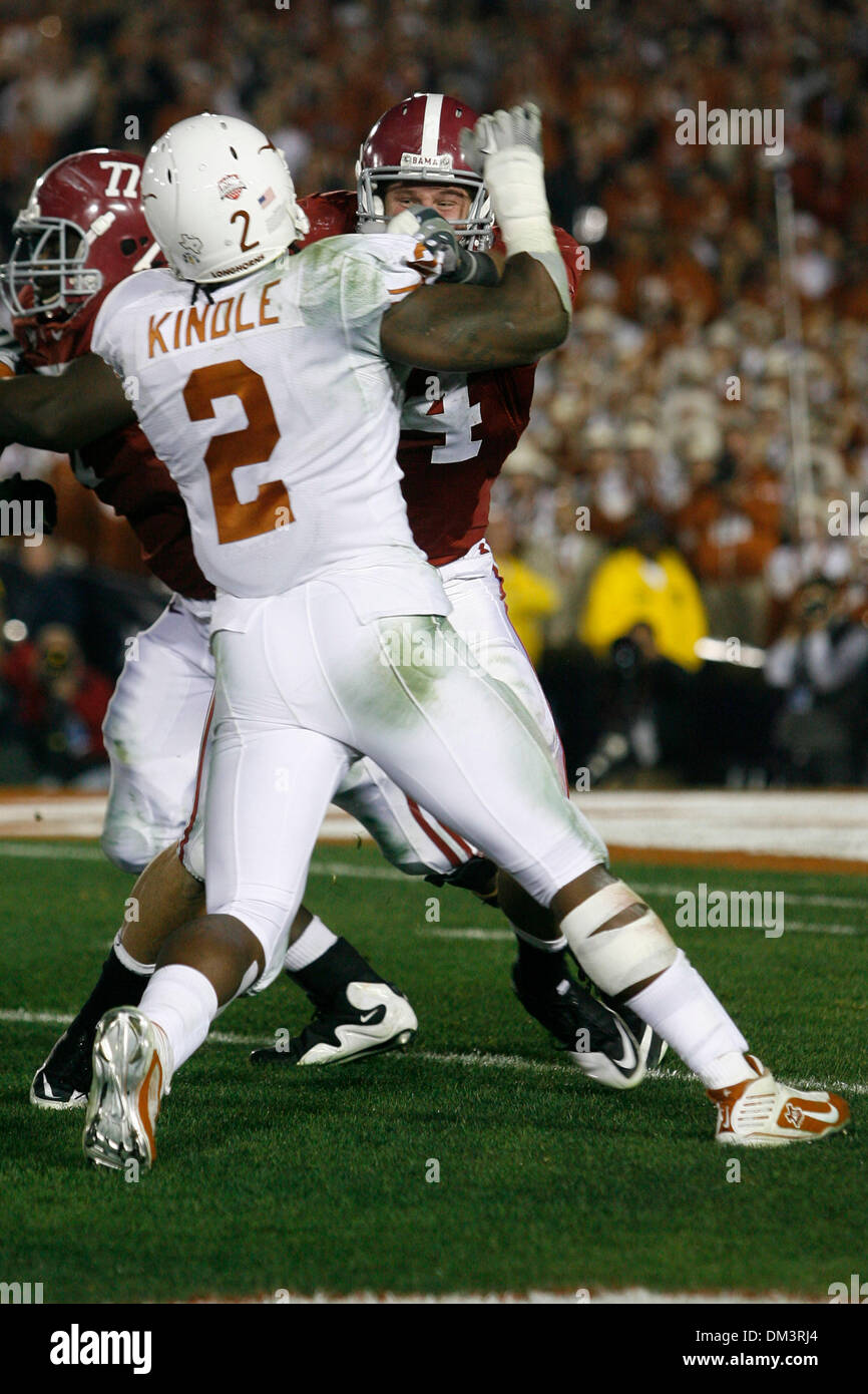 Texas linebacker Sergio Kindle (2) during the 2010 BCS National ...