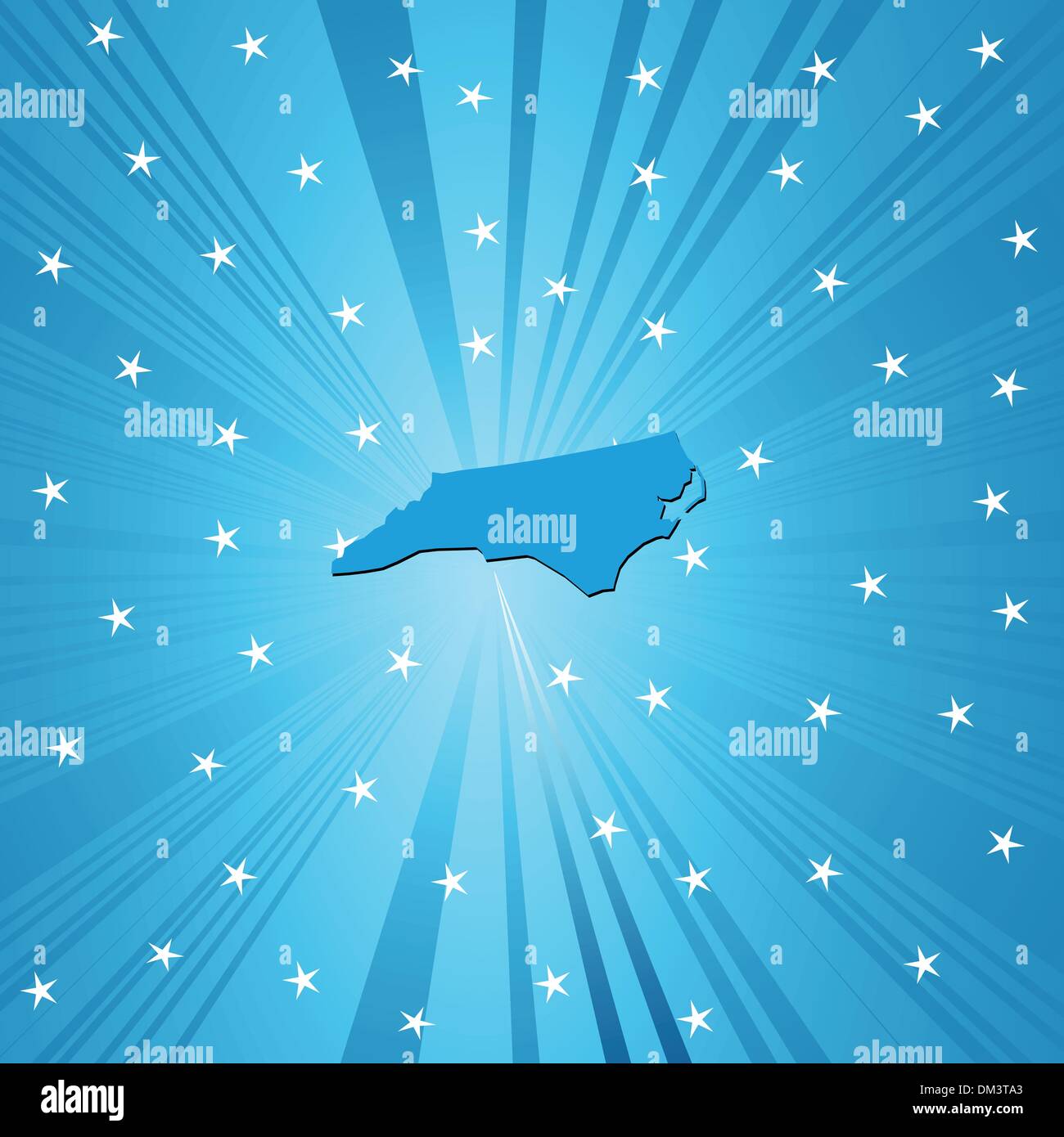 Blue map of North Carolina Stock Vector Image & Art - Alamy