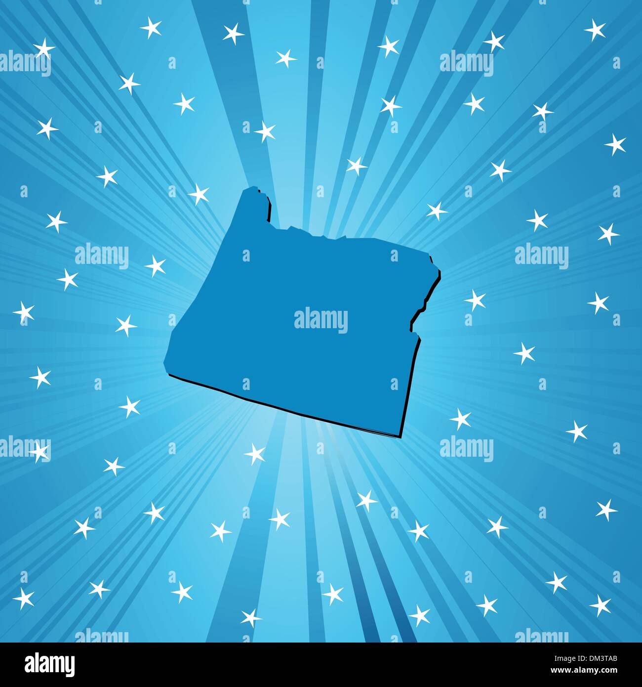 Oregon vector map hi-res stock photography and images - Alamy