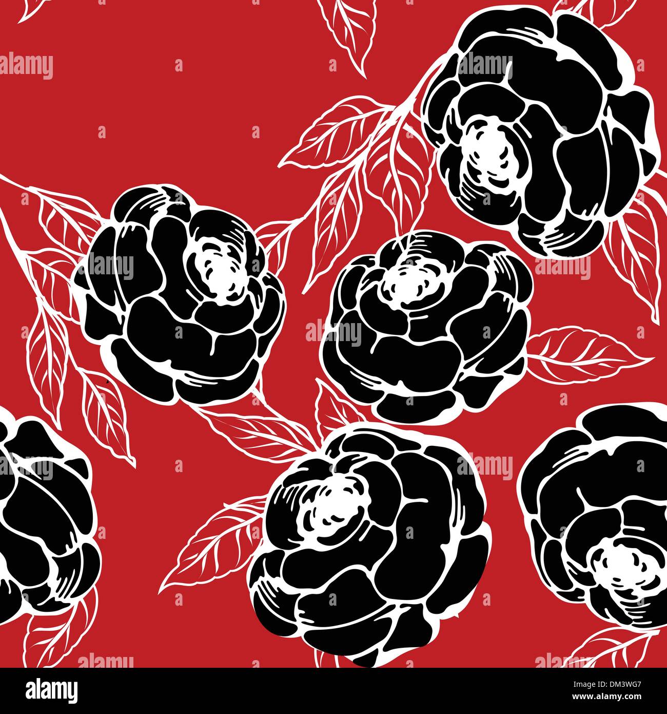Roses pattern hi-res stock photography and images - Alamy