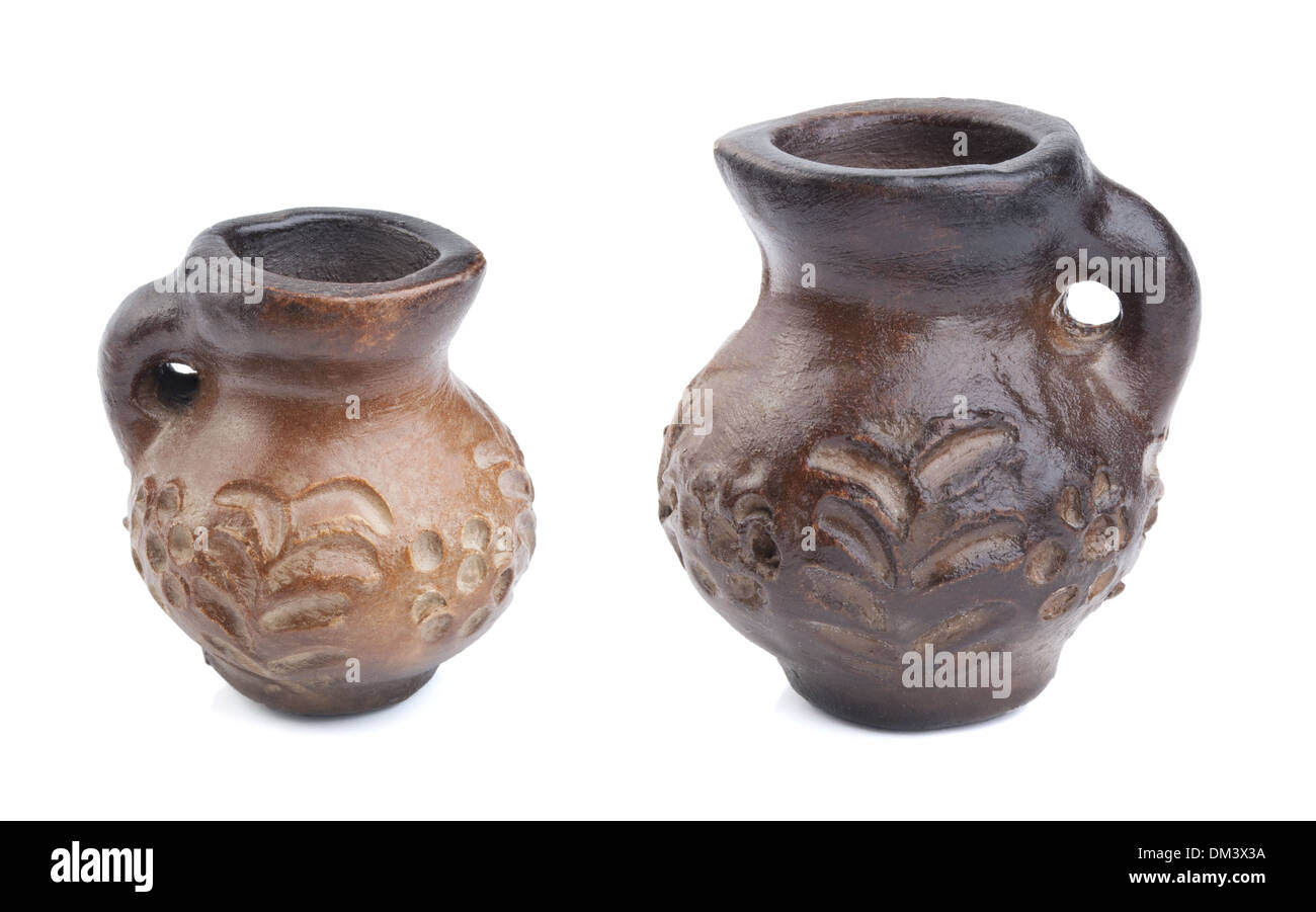 Jugs on white background Stock Photo - Alamy