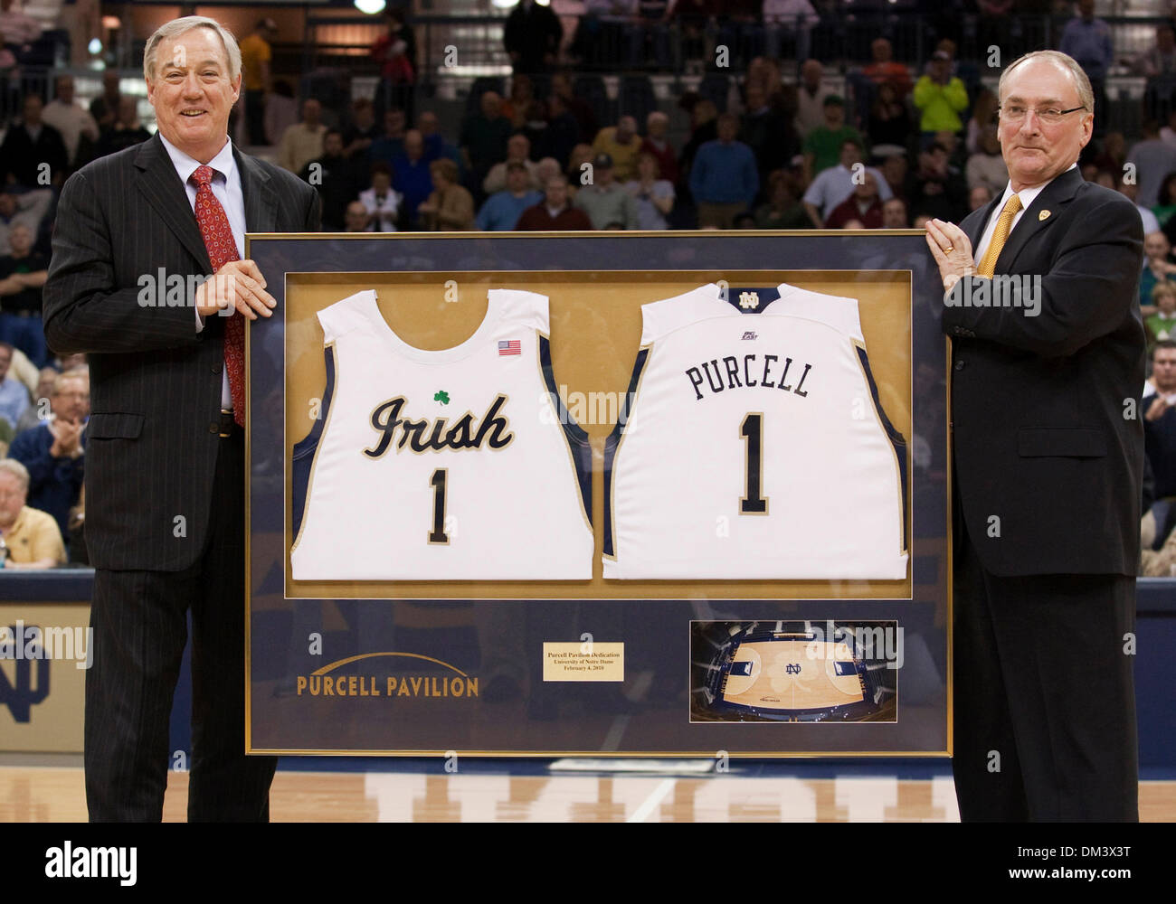 Notre Dame honors Phil Purcell at halftime. Purcell was the main ...