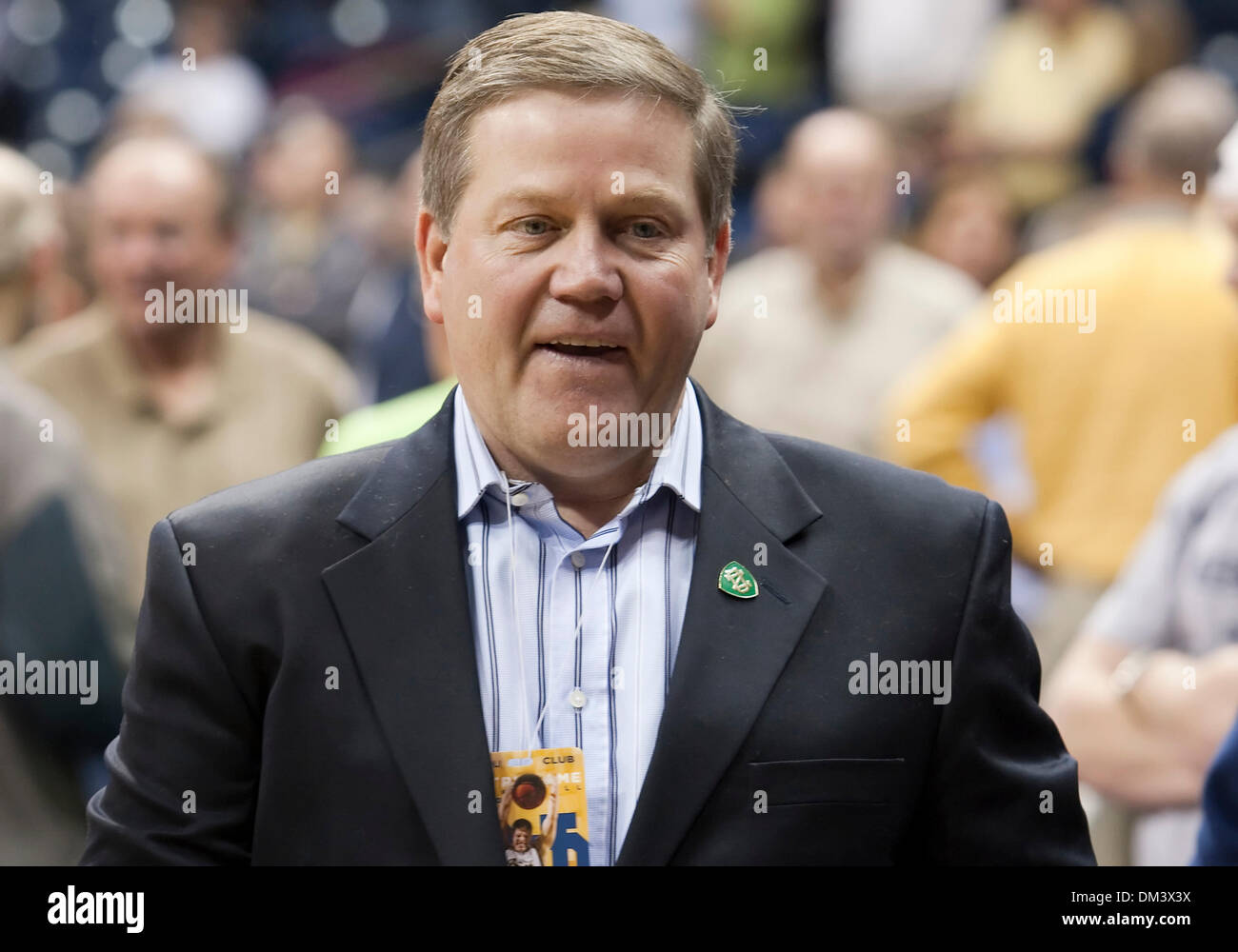 Notre Dame Football Coach Brian Kelly attends game between the Notre ... Notre Dame Football Coach Brian Kelly attends game between the Notre ...
