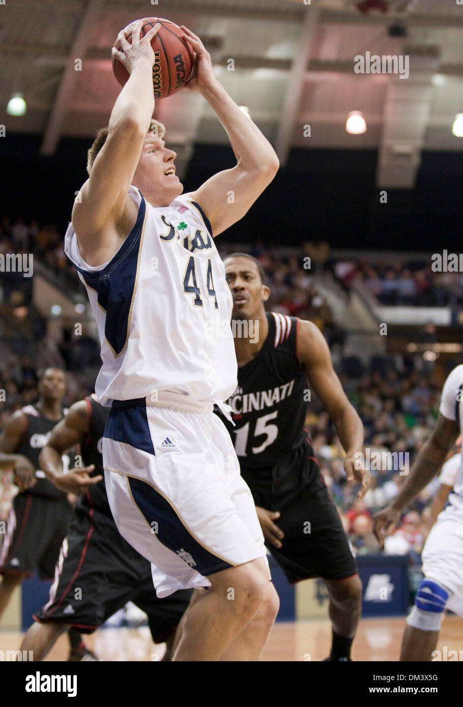 Notre Dame Forward Luke Harangody (44) in first half game action ...