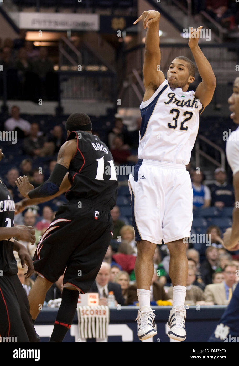 Notre Dame Guard Joey Brooks (32) banks one home in second half game ...