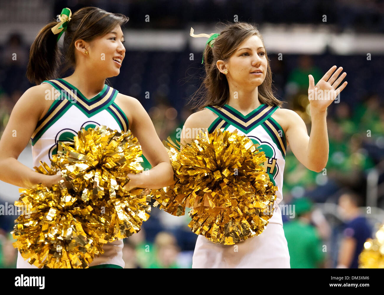Notre dame cheerleaders during game hi-res stock photography and images ...