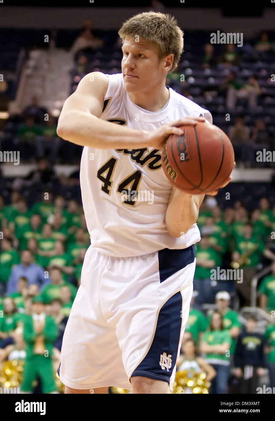 Notre Dame Forward Luke Harangody (44) in game action between the Notre ...