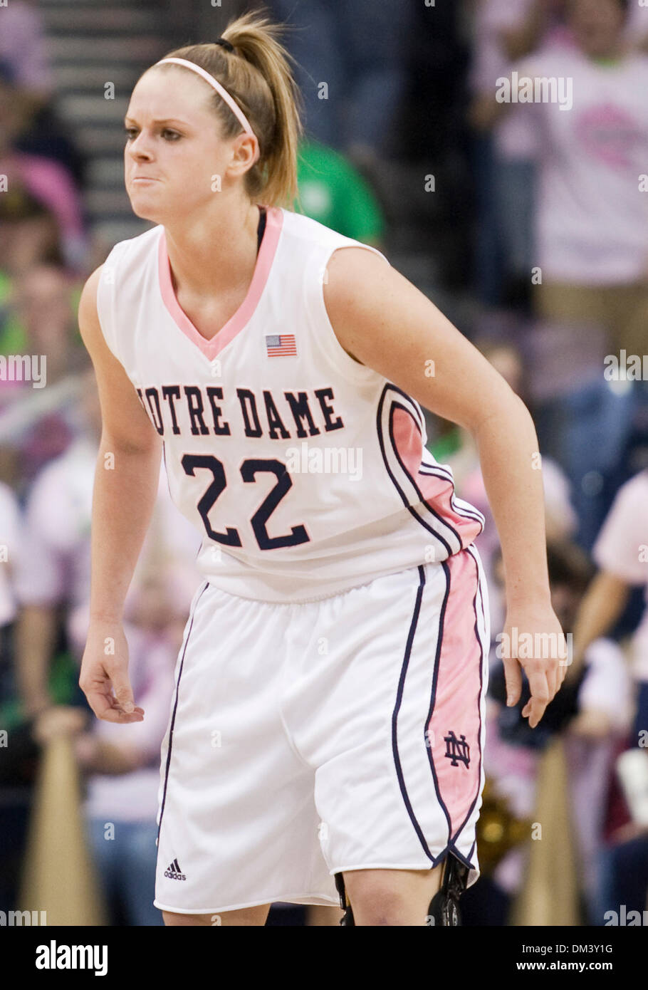 Notre Dame Guard Brittany Mallory (22) in game action between the Notre ...
