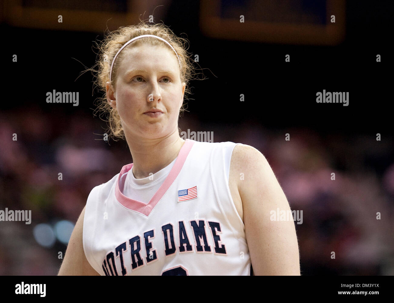 Notre Dame Center Erica Williamson (52) in game action between the ...