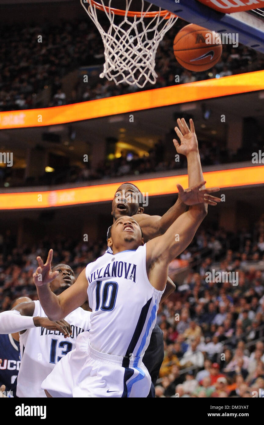 Villanova guard Corey Fisher #10 is fouled. Villanova was upset by ...