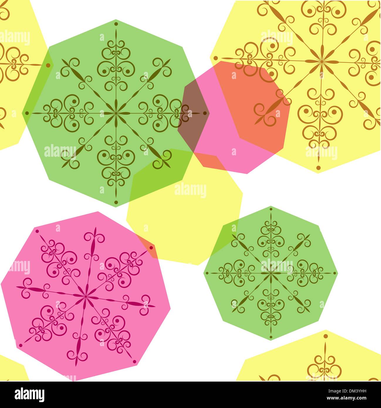 Snow white large flakes Stock Vector Images - Alamy